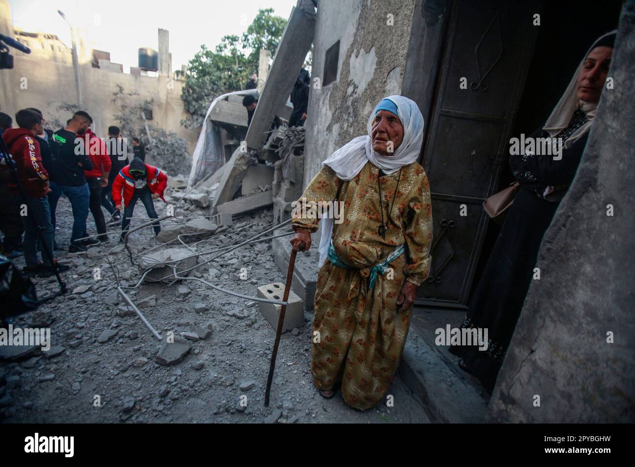 Ayush, the grandmother of the late Palestinian Muhammad Souf, weeps and ...