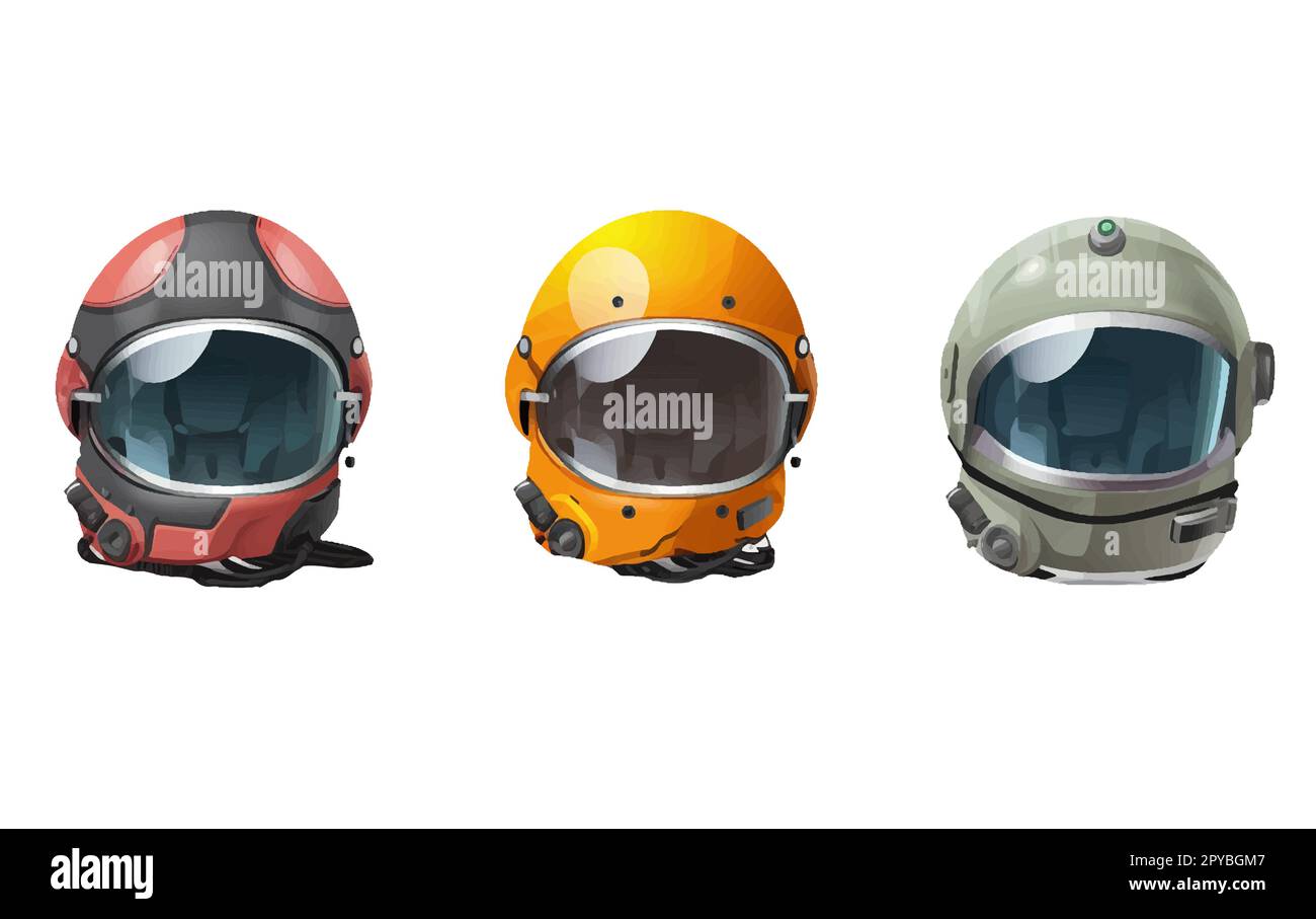 ui set vector illustration of spaceman cosmonaut suit isolated on white ...