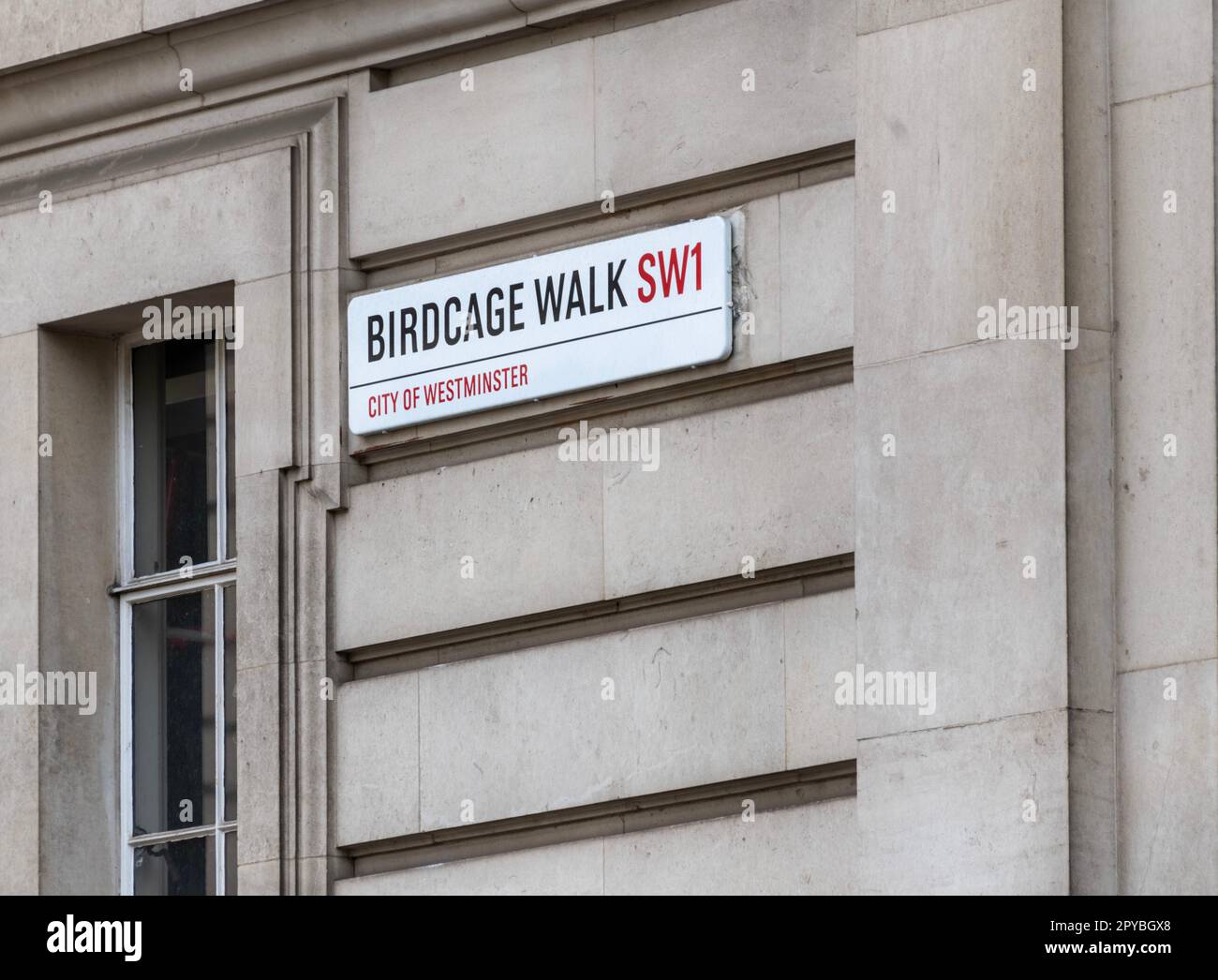 Birdcage Walk SW1 street sign, London UK Stock Photo - Alamy
