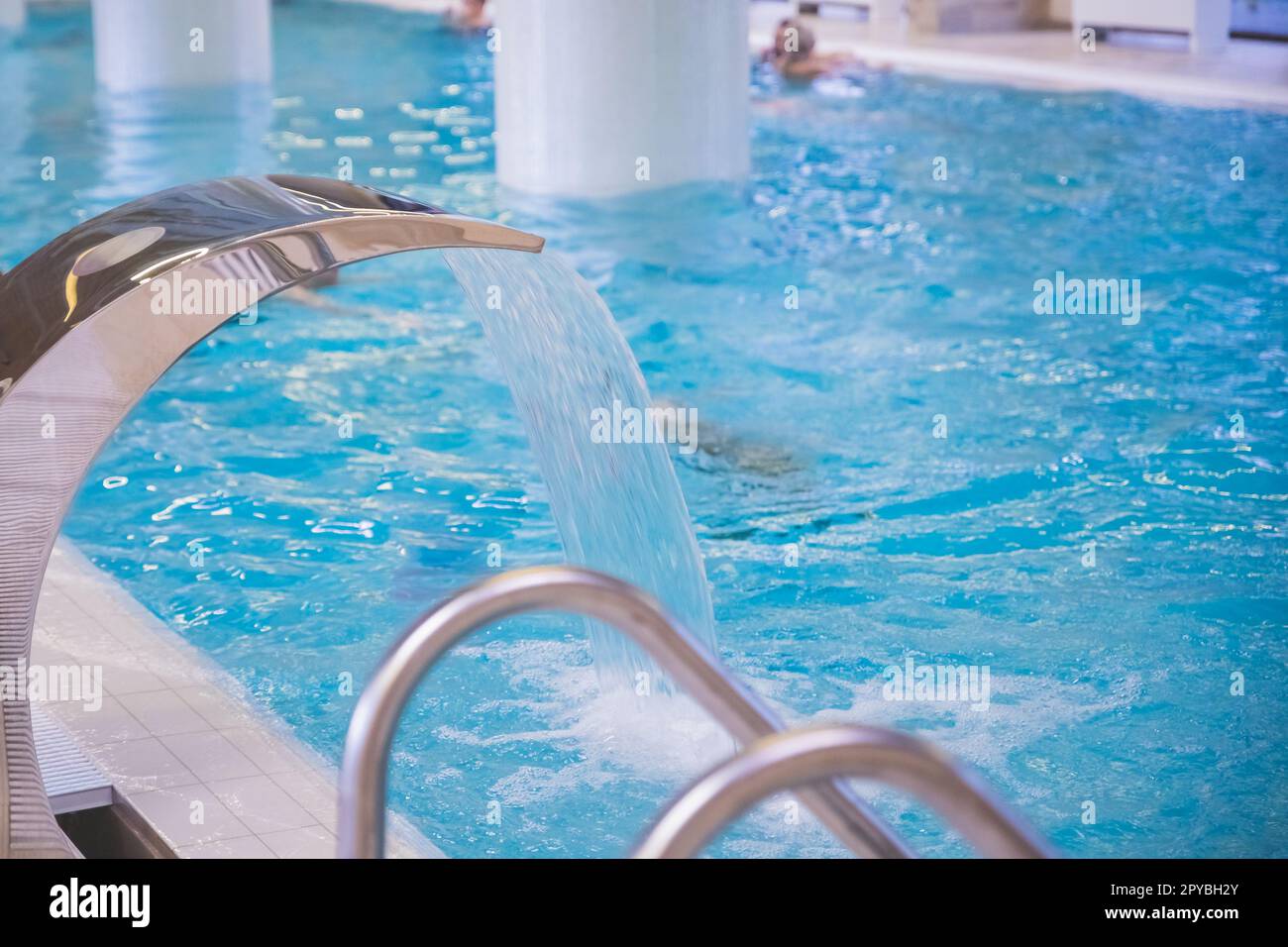 Luxury swimming pools in a modern hotel Stock Photo - Alamy