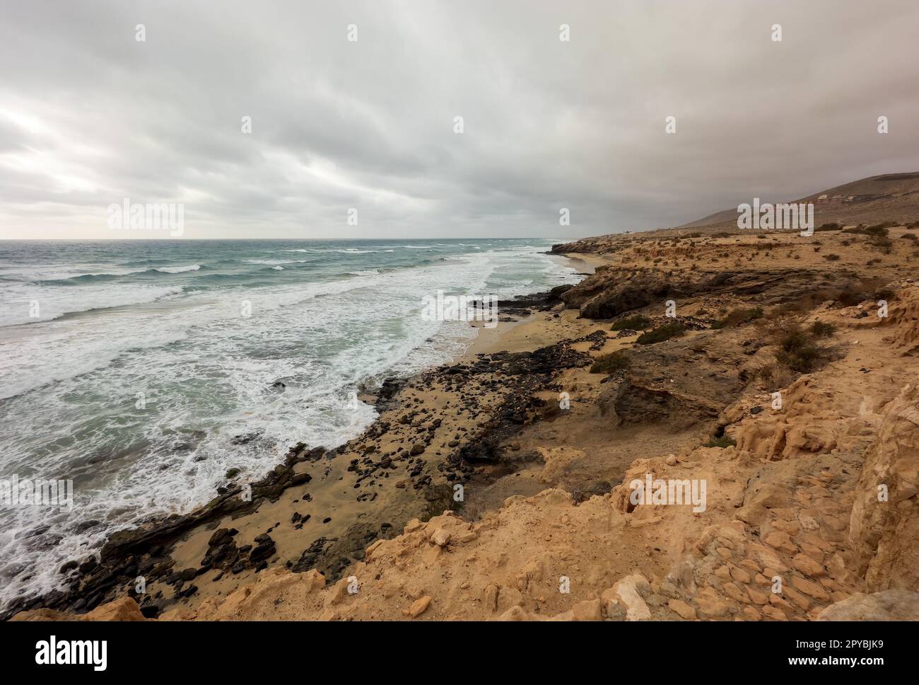 COSTA CALMA, SPAIN - FEBRUARY 14: A natural phenomenon called Calima ...