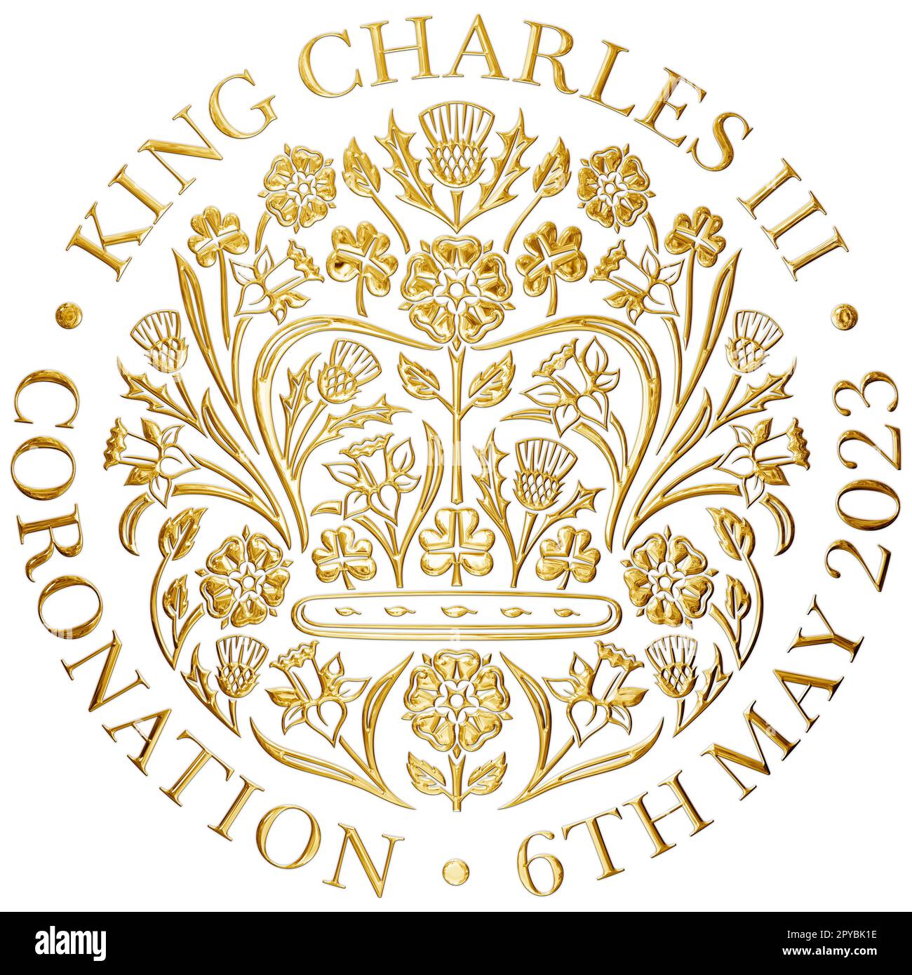 London, United kingdom, may 2023, Charles Third Coronation gold ...
