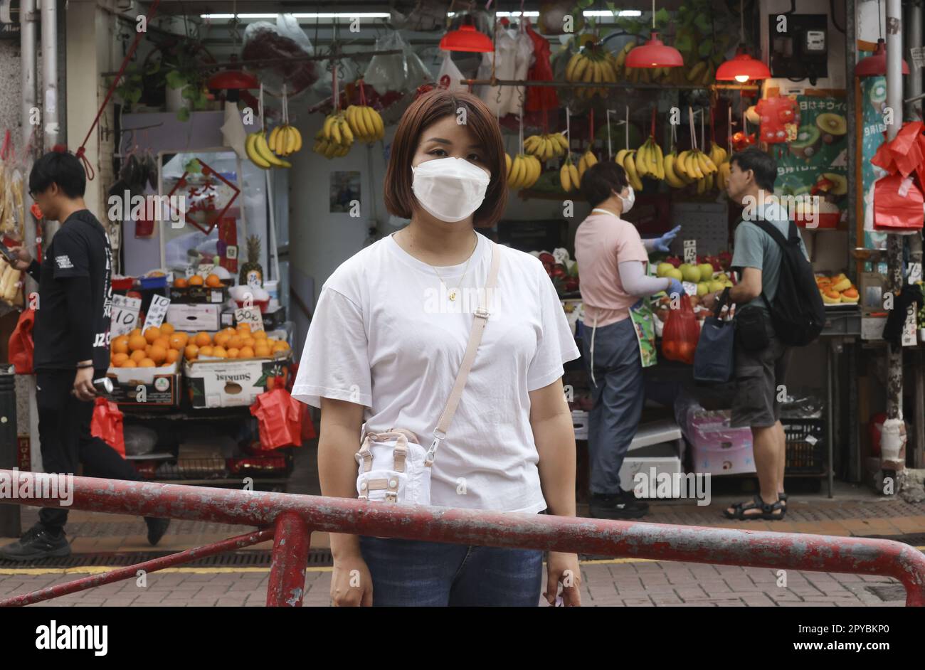 Sheung Shui resident and mother of two Amy Wong, pictured in Sheung ...