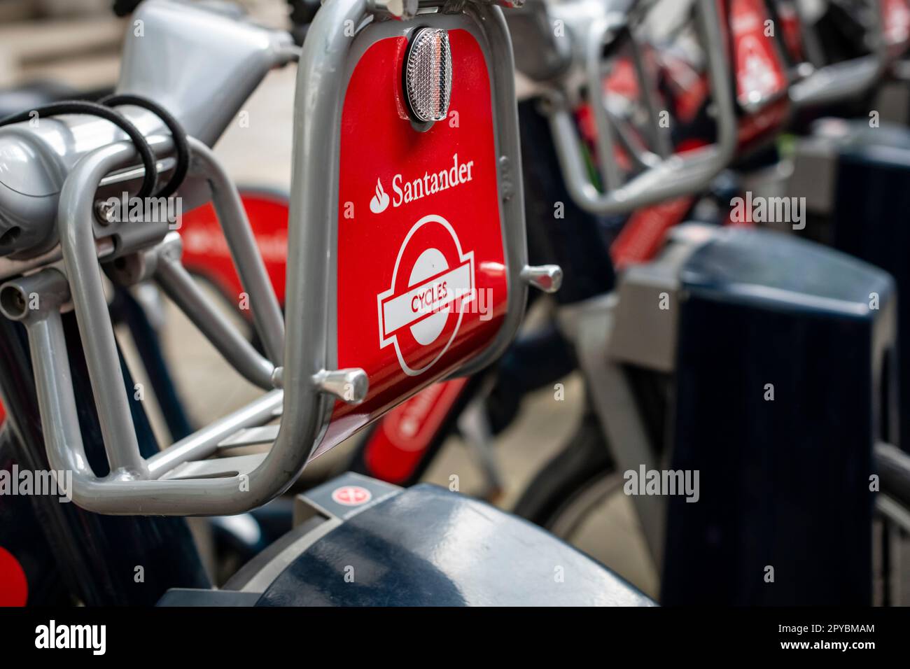 Santander Cycles London formerly know as Boris Bikes Stock Photo - Alamy