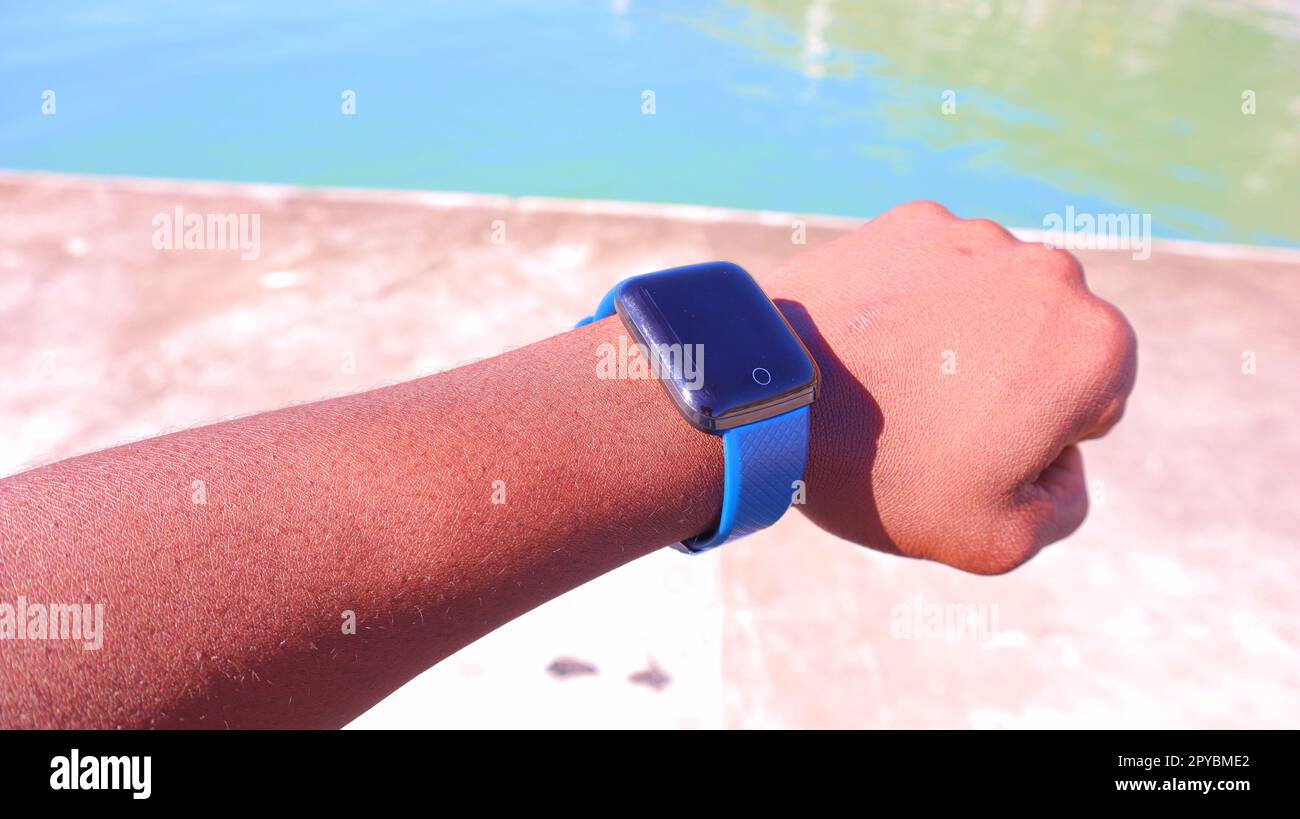 arm wearing a smart watch Stock Photo - Alamy