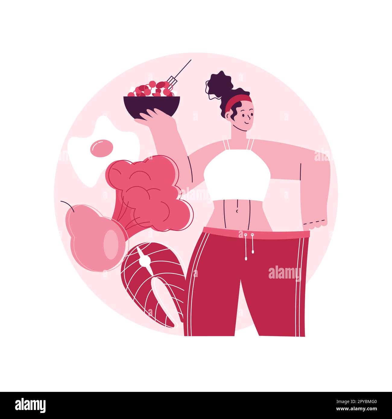 Weight loss diet abstract concept vector illustration. Low-carb diet ...