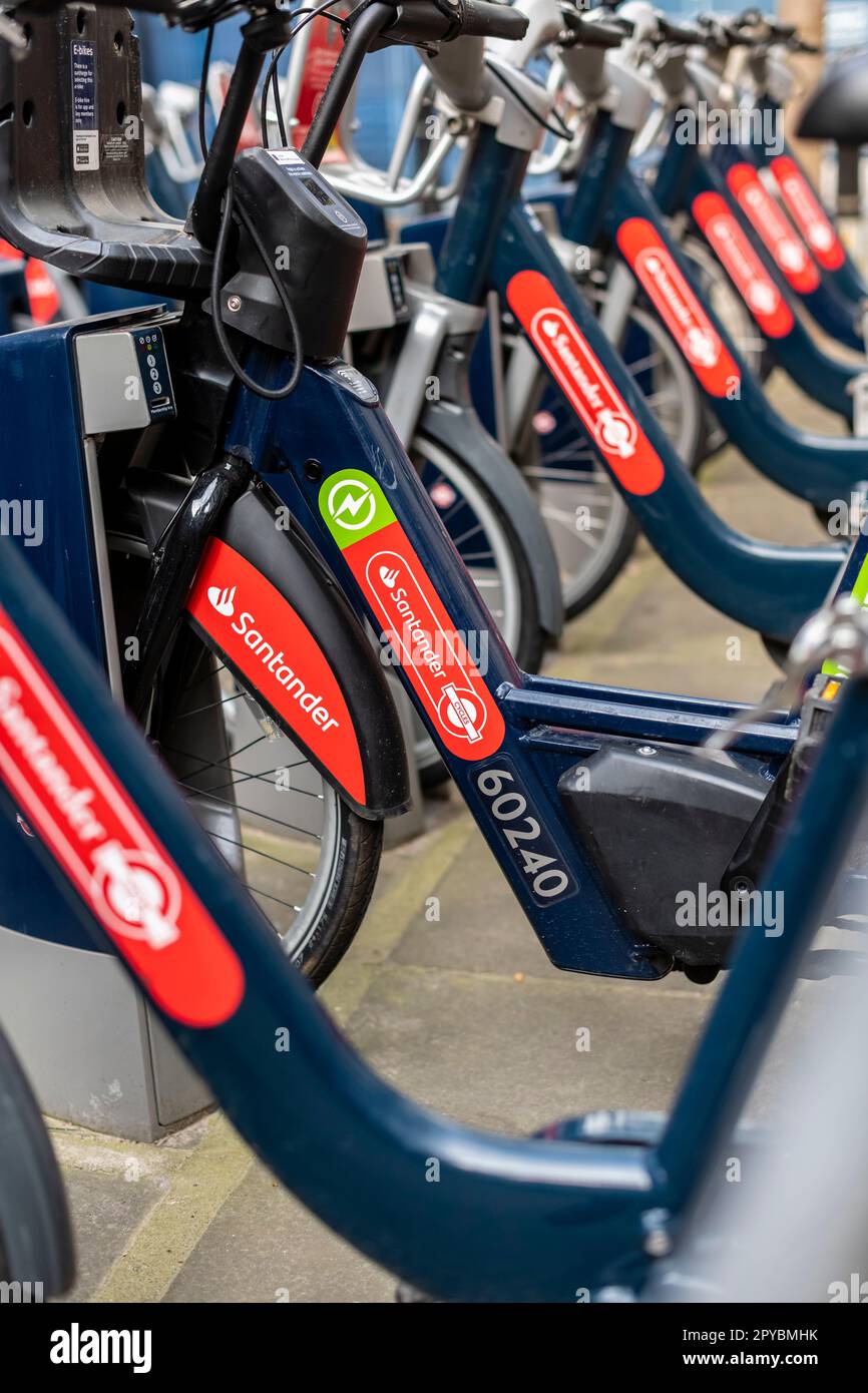 Santander Cycles London formerly know as Boris Bikes Stock Photo - Alamy