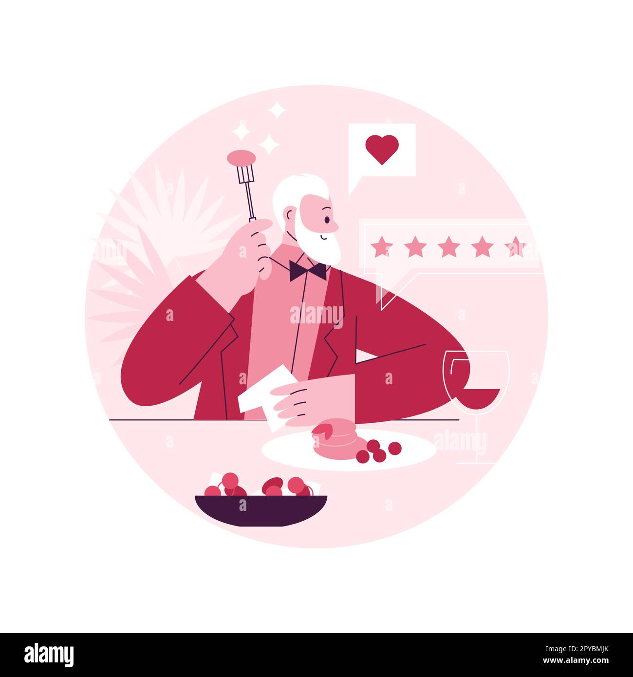 Food critic abstract concept vector illustration. Analyze food ...