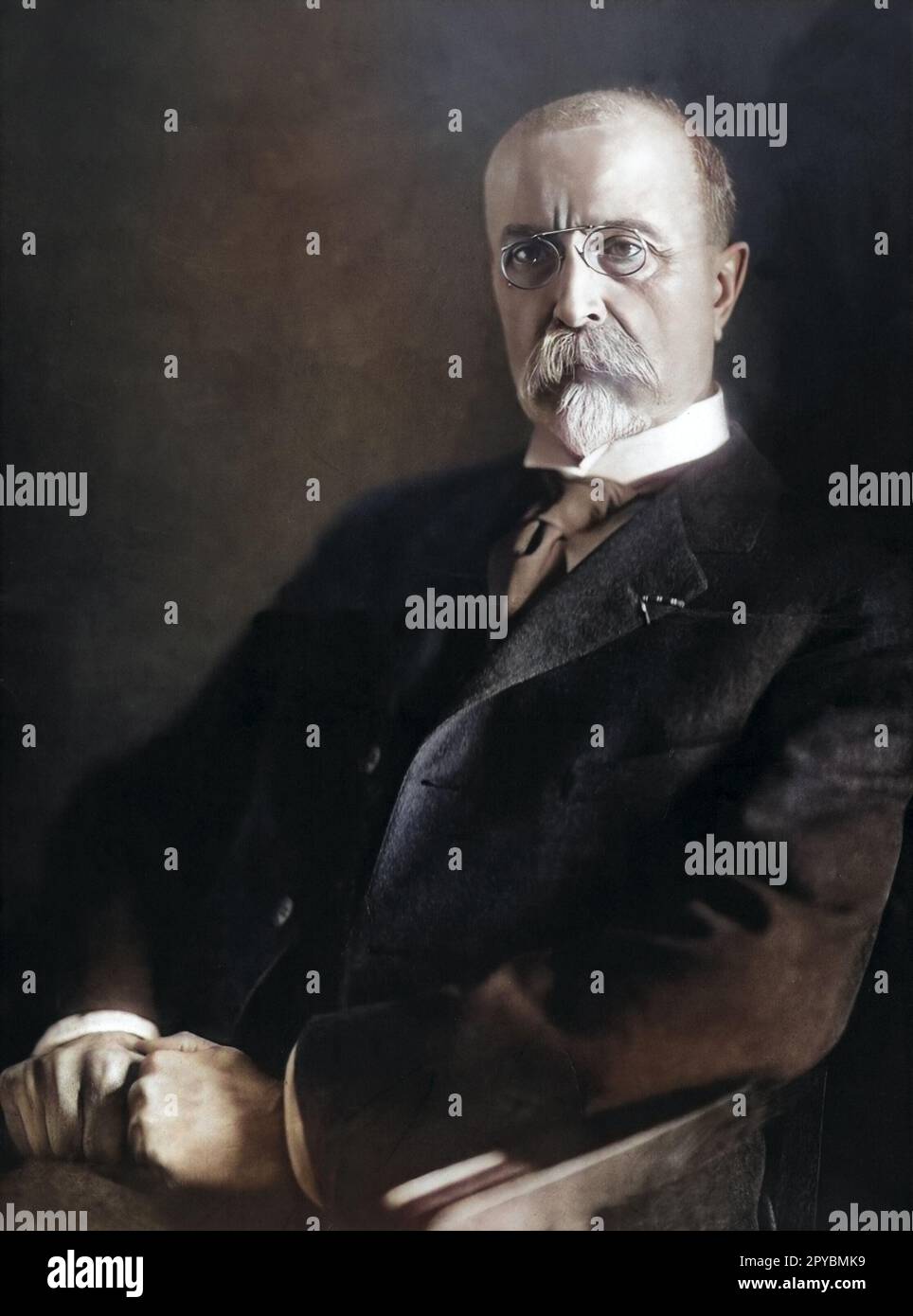 Tomas Garrigue Masaryk - portrait of the Czech diplomat and politician ...