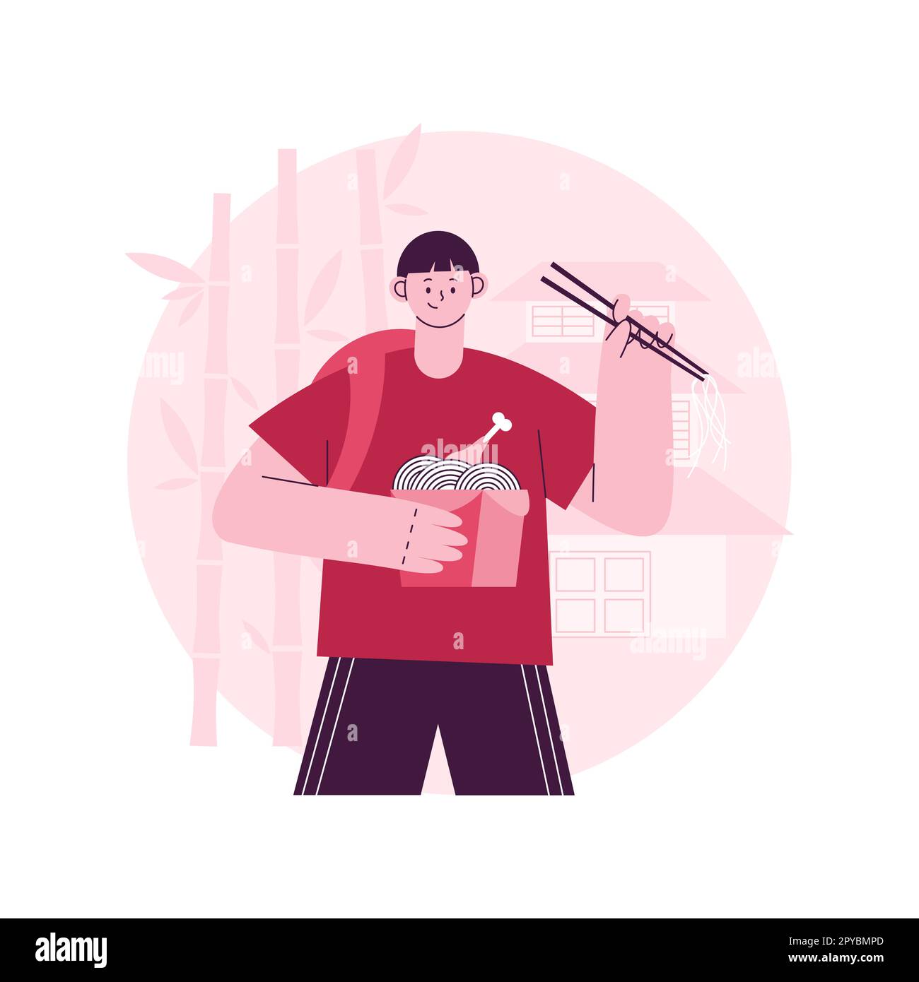 Chinese food abstract concept vector illustration. Takeout asian food ...