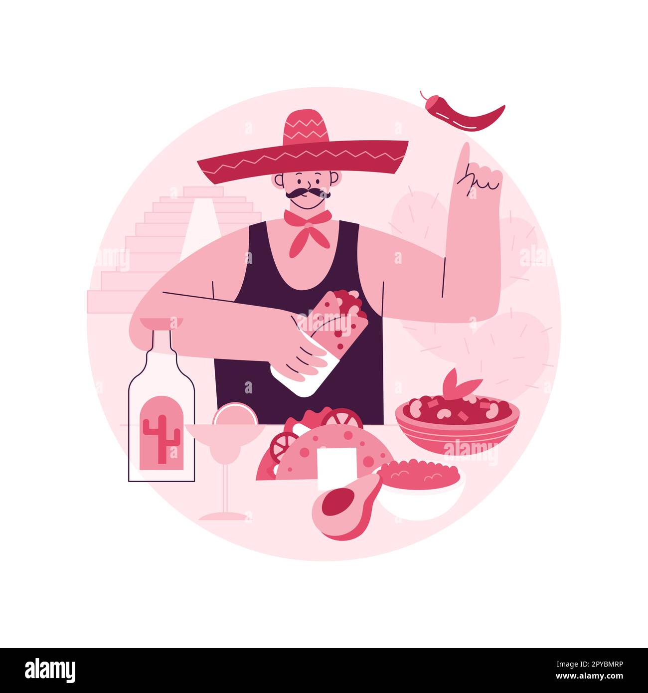 Restaurant tex mex Stock Vector Images - Alamy