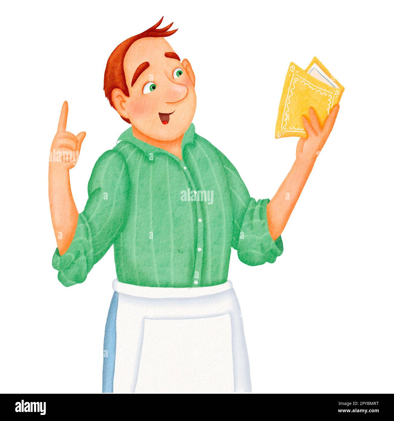 Cartoon dad cooking dinner Cut Out Stock Images & Pictures - Alamy