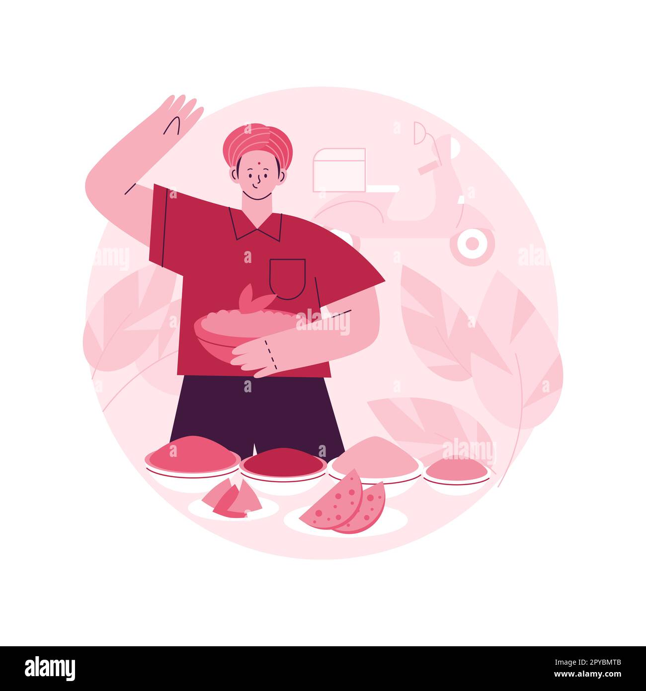 Indian cuisine abstract concept vector illustration. Spicy indian food ...