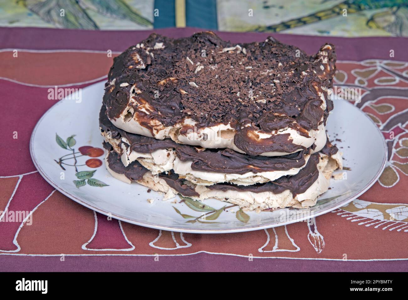 Austrian chocolate gateaux cake Stock Photo - Alamy