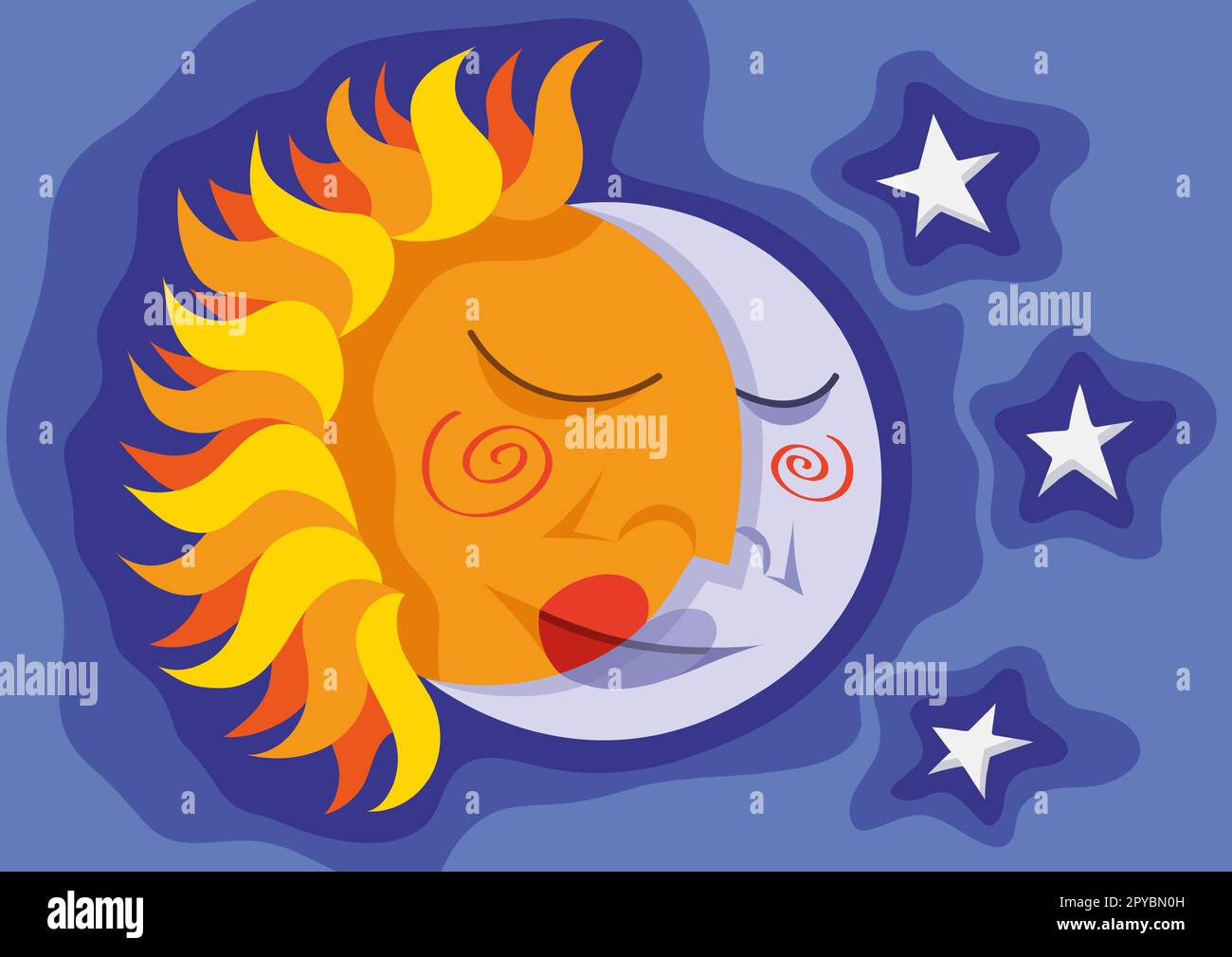 Sun moon and stars Stock Vector Images - Alamy