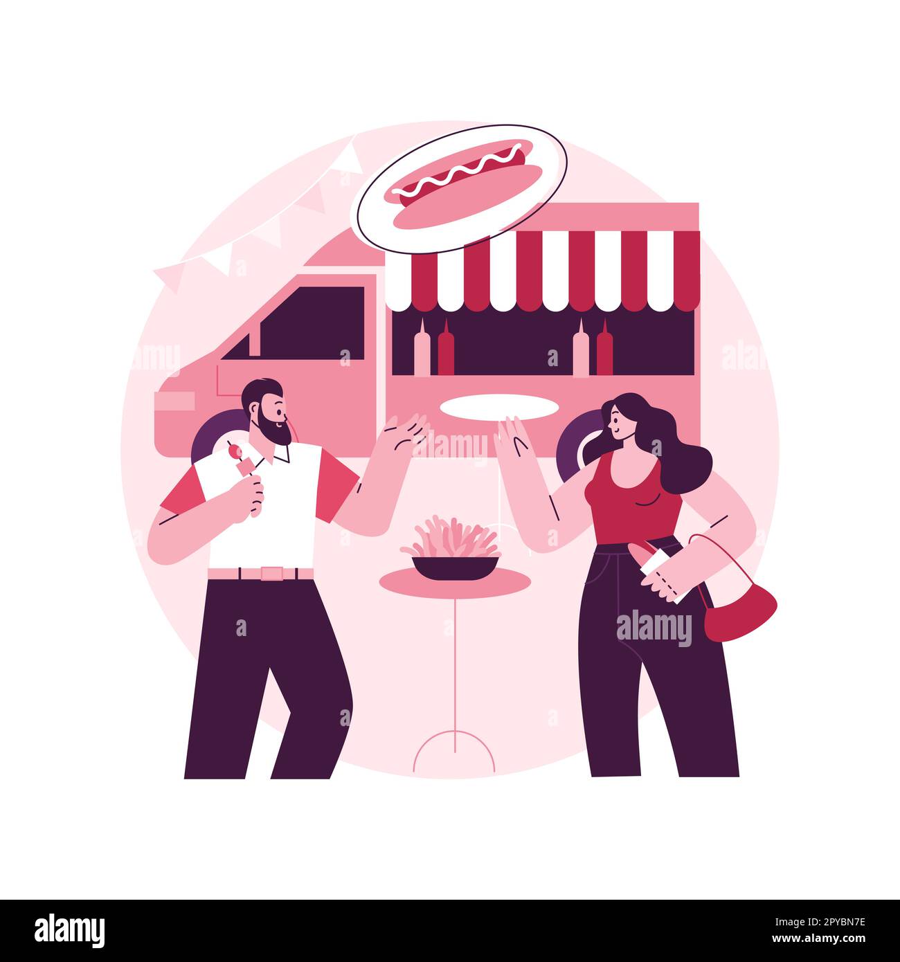 Food festival abstract concept vector illustration. Street food ...