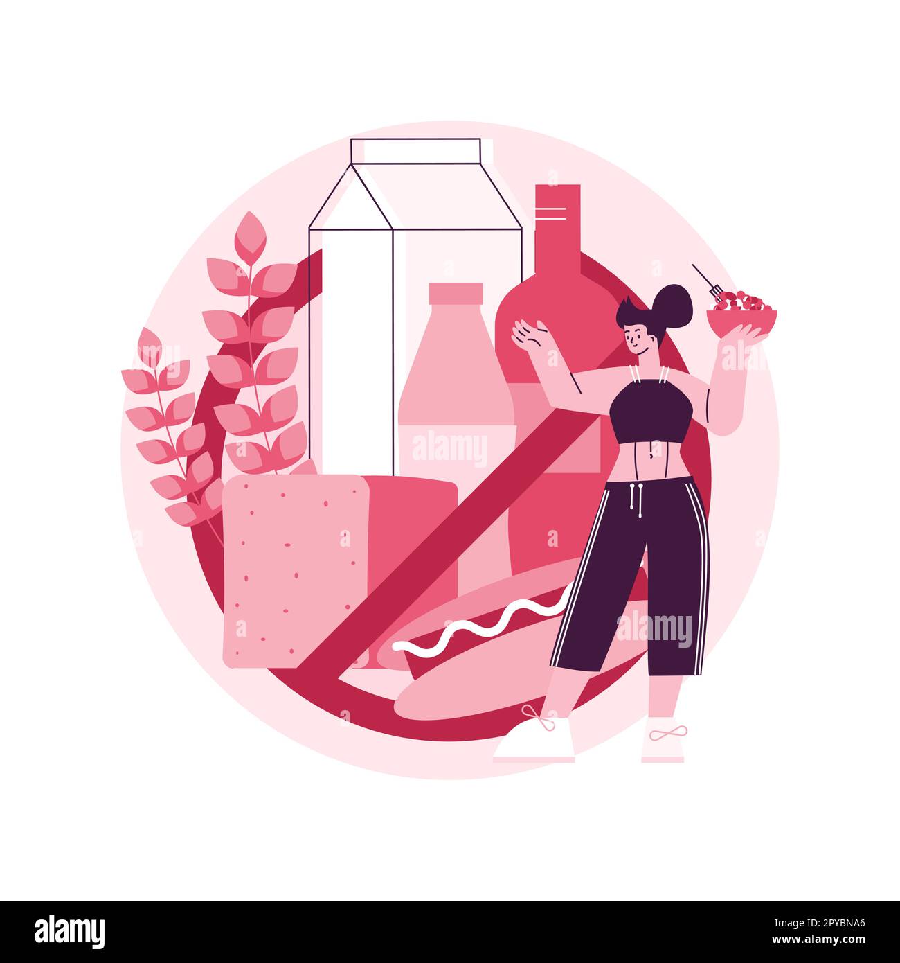 Whole30 diet abstract concept vector illustration. Eating reset ...