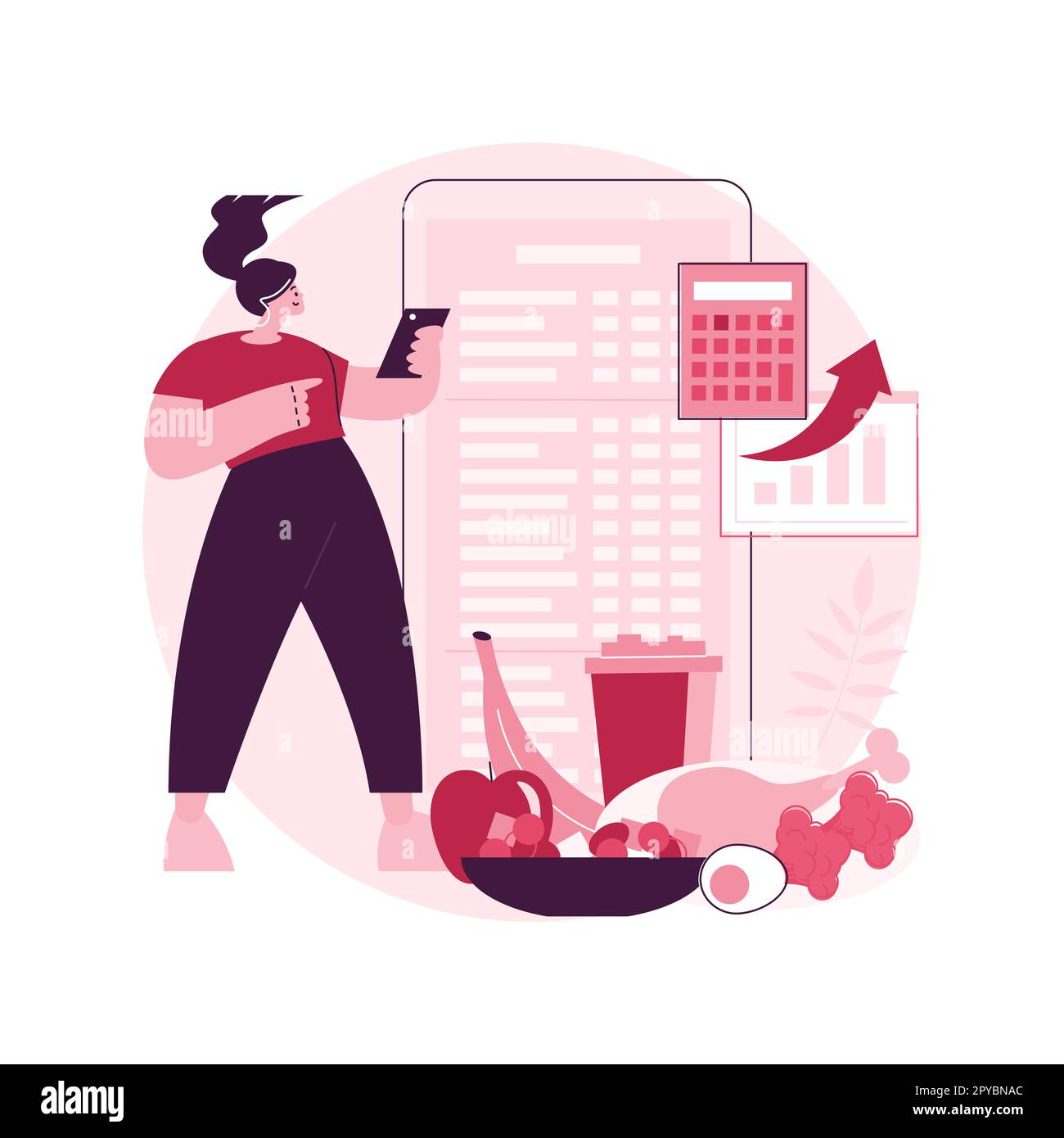 Weight watchers freestyle abstract concept vector illustration. Point ...