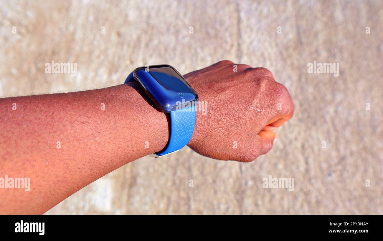 arm wearing a smart watch Stock Photo - Alamy