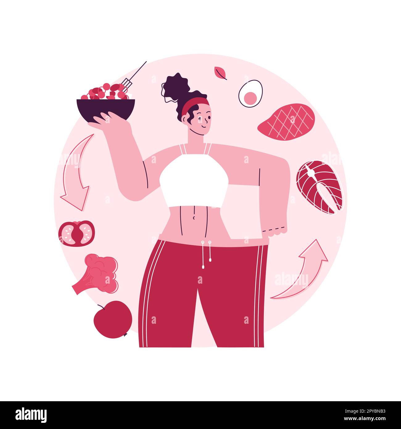Carb Cycling Abstract Concept Vector Illustration Eating Habits
