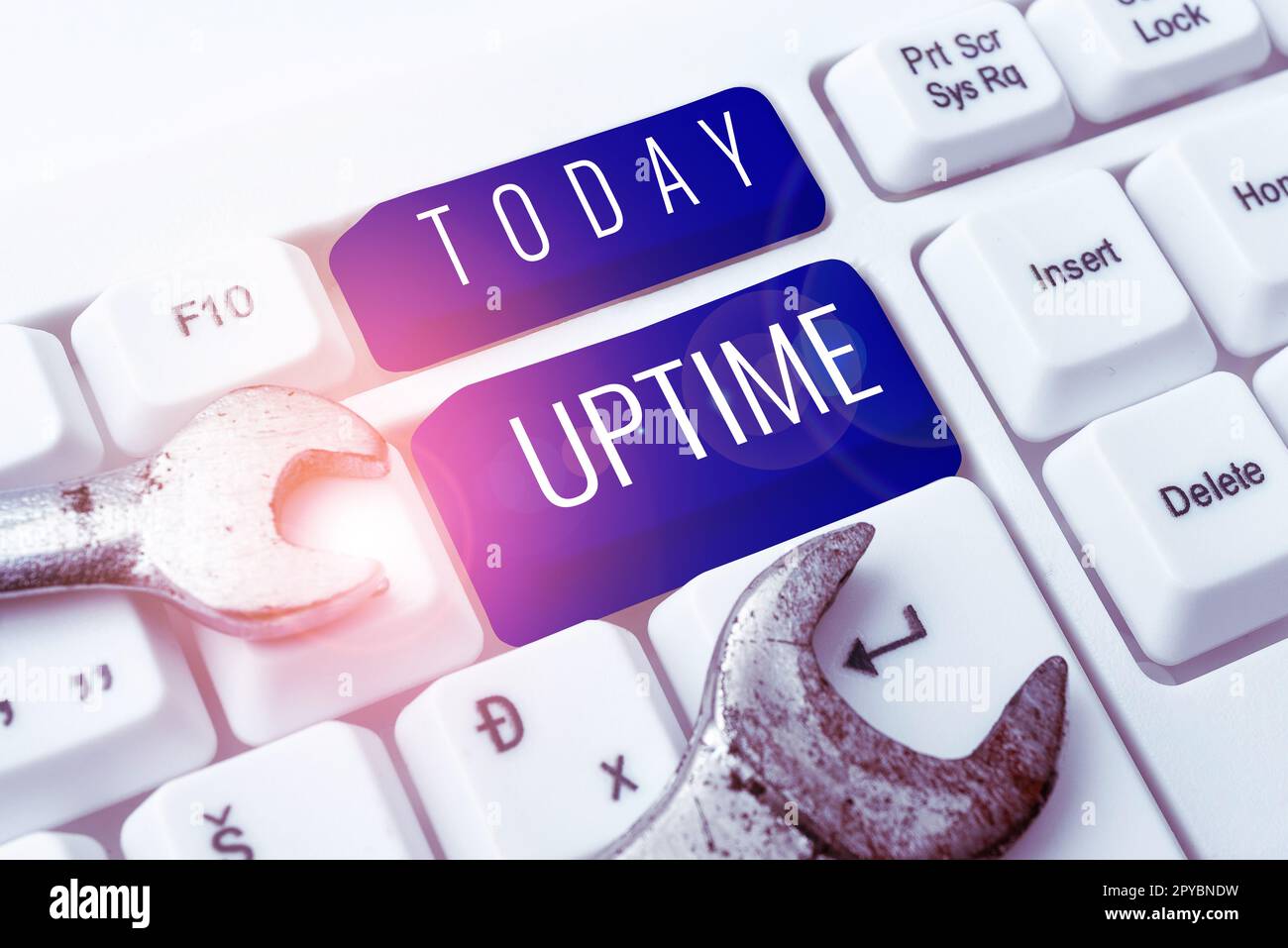 Text sign showing Uptime. Conceptual photo time during which machine ...