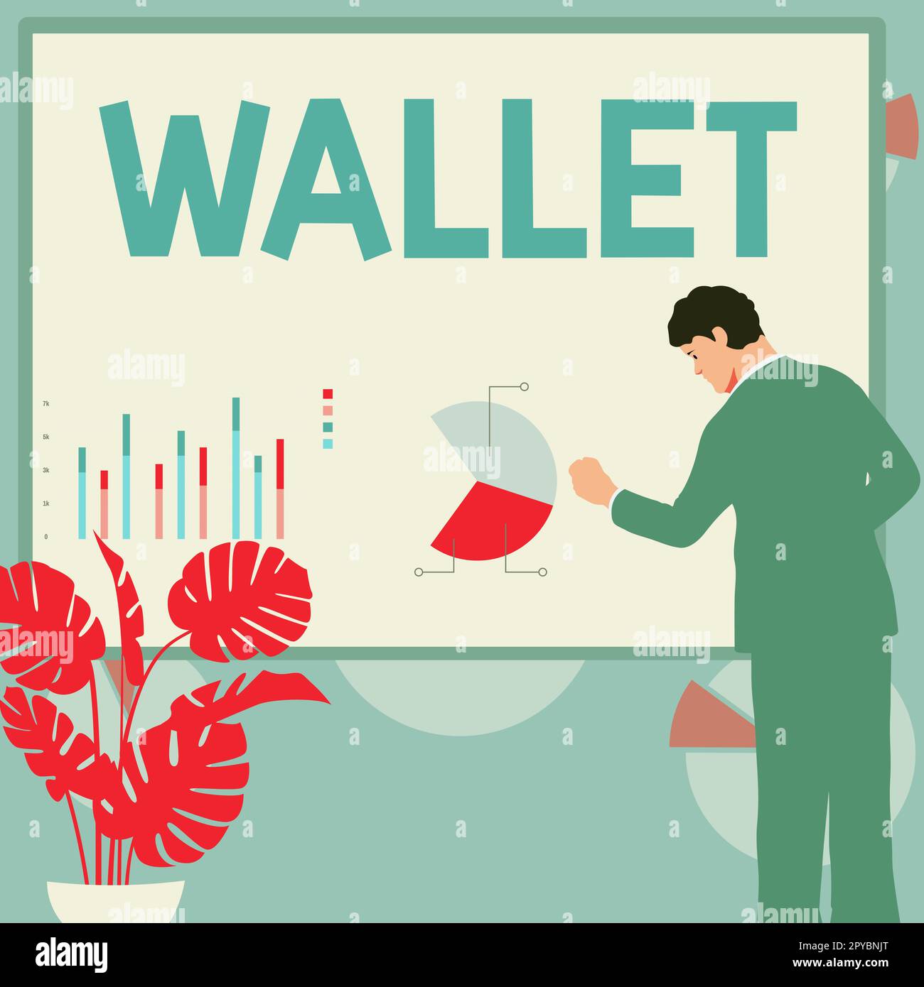 Text caption presenting Wallet. Concept meaning Pocket-sized flat ...