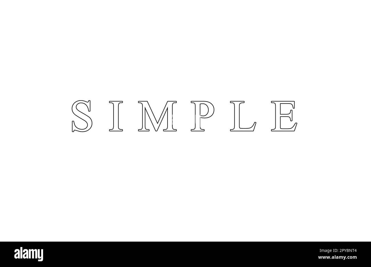 Keep it simple. Text design Stock Photo - Alamy