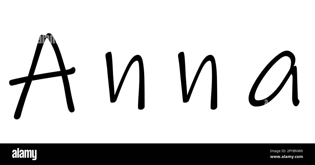 Simple text name design on white Stock Photo - Alamy