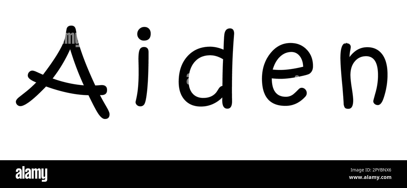 Simple text name design for Aiden Stock Photo - Alamy