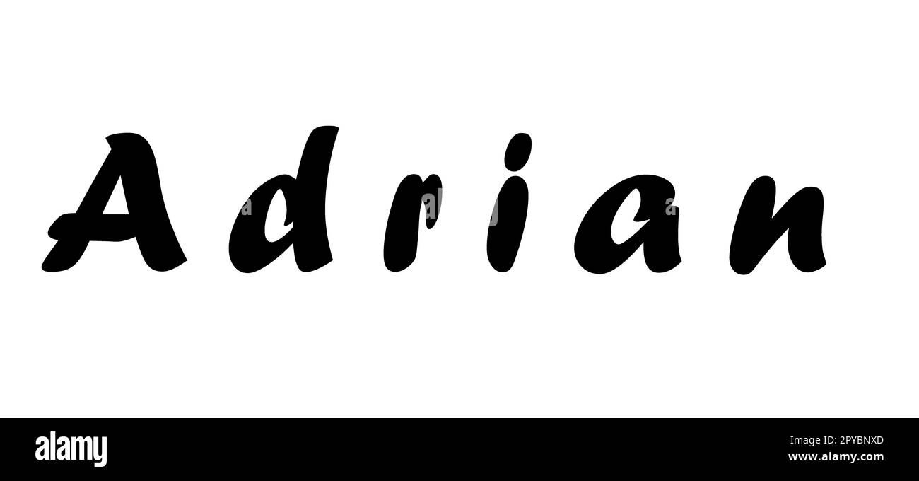 Simple text name design for Adrian Stock Photo - Alamy