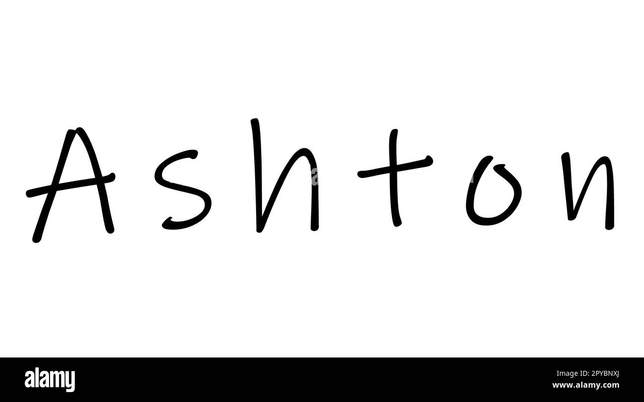 Simple text name design on white Stock Photo - Alamy