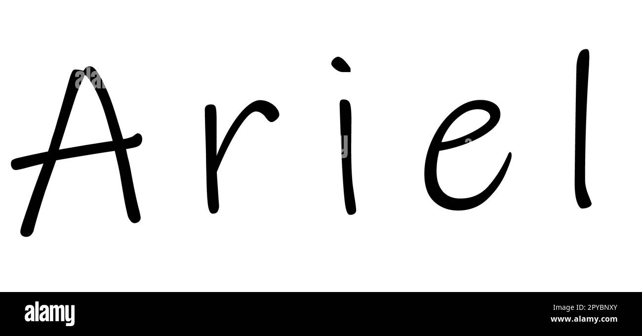 Simple text name design on white Stock Photo - Alamy