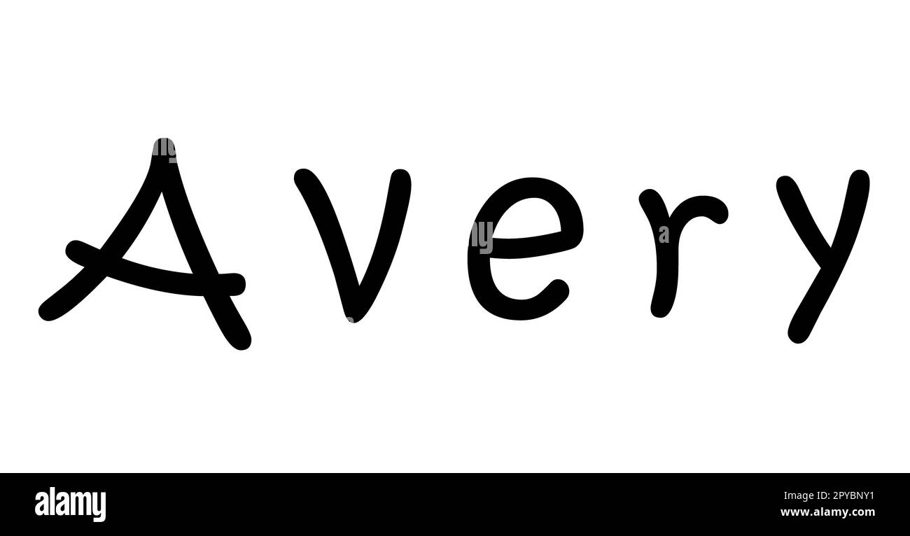 Simple text name design on white Stock Photo - Alamy