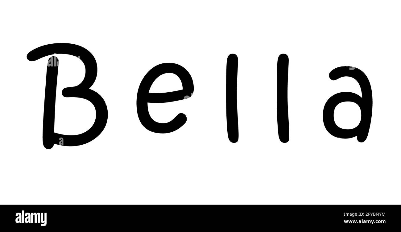 Simple text name design on white Stock Photo - Alamy