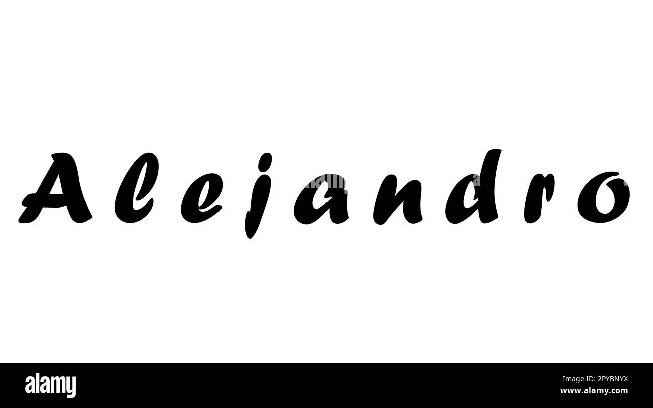 Simple text name design for Alejandro Stock Photo - Alamy