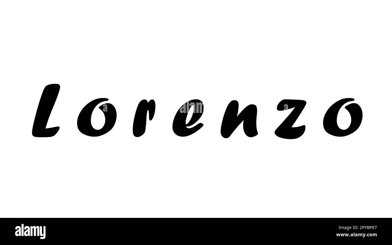 Simple text name design on white Stock Photo - Alamy