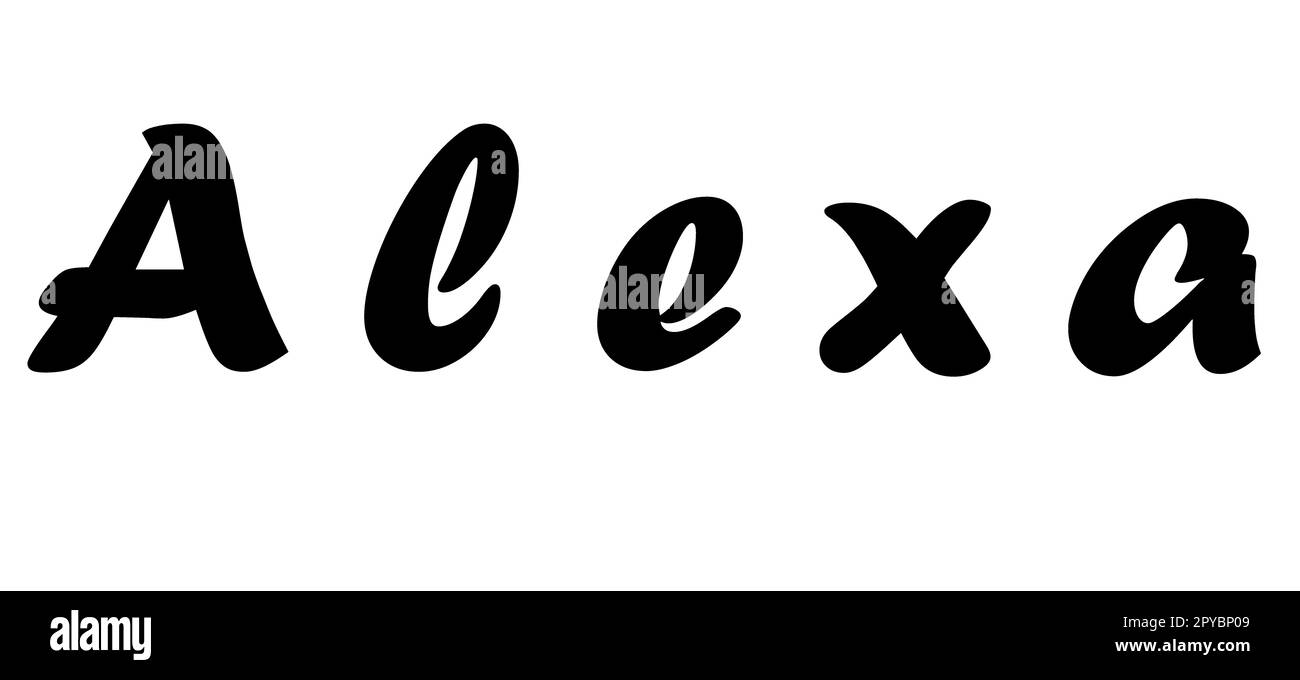 Simple text name design for Alexa Stock Photo - Alamy