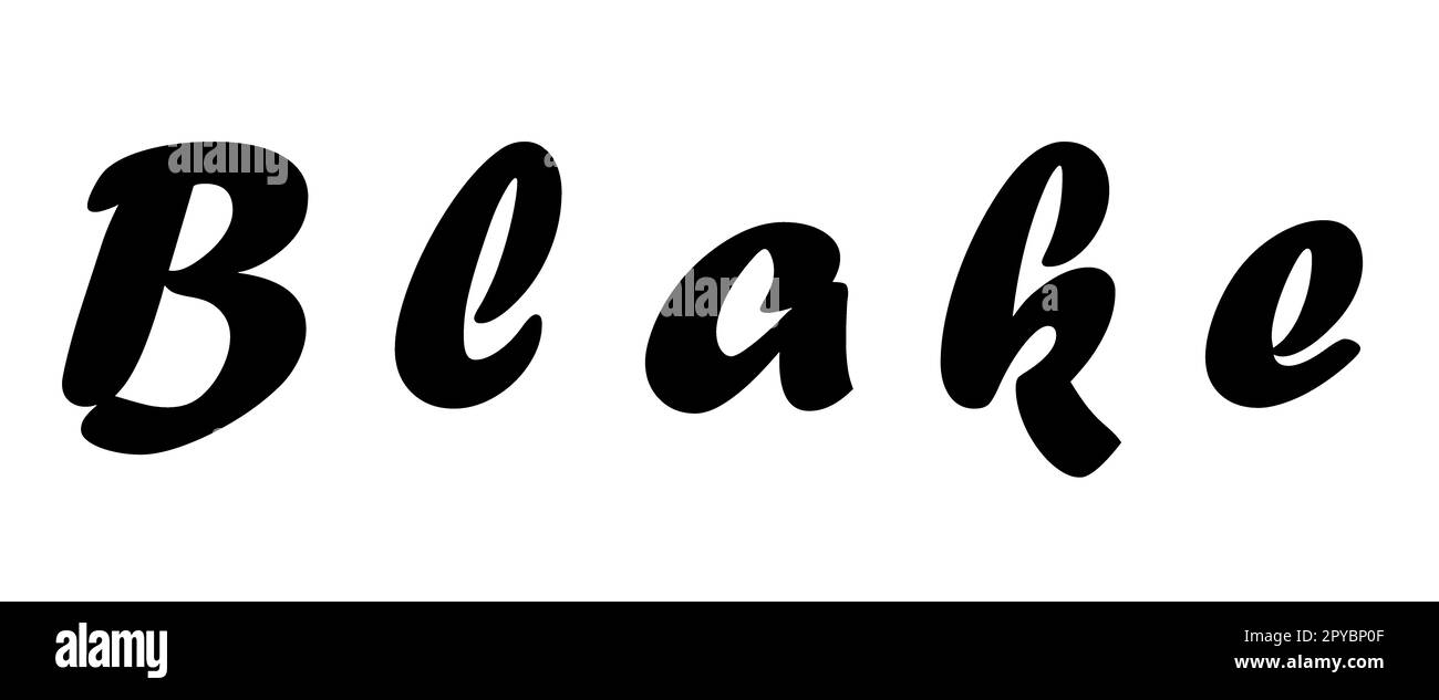 Simple text name design on white Stock Photo - Alamy