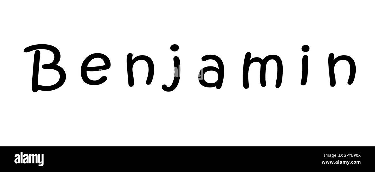 Simple text name design on white Stock Photo - Alamy