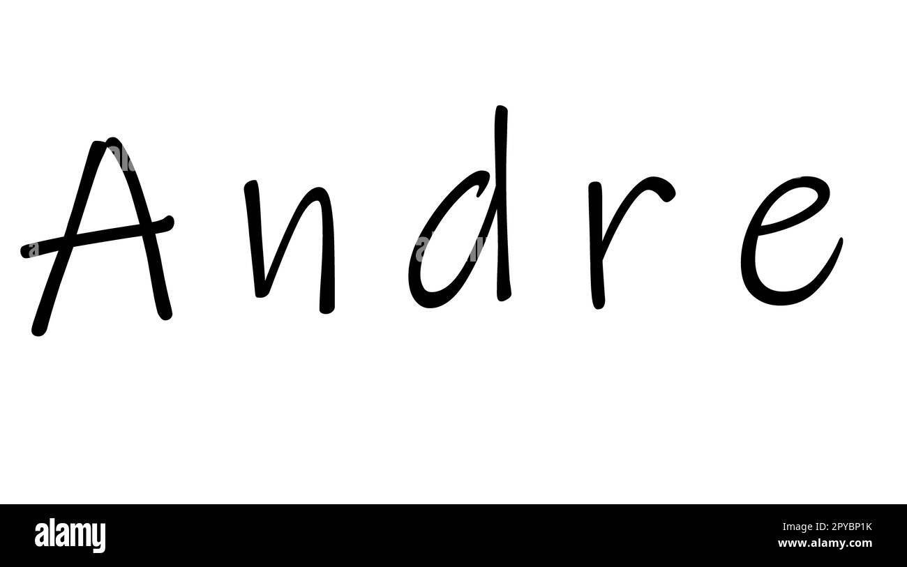 Simple text name design on white Stock Photo - Alamy