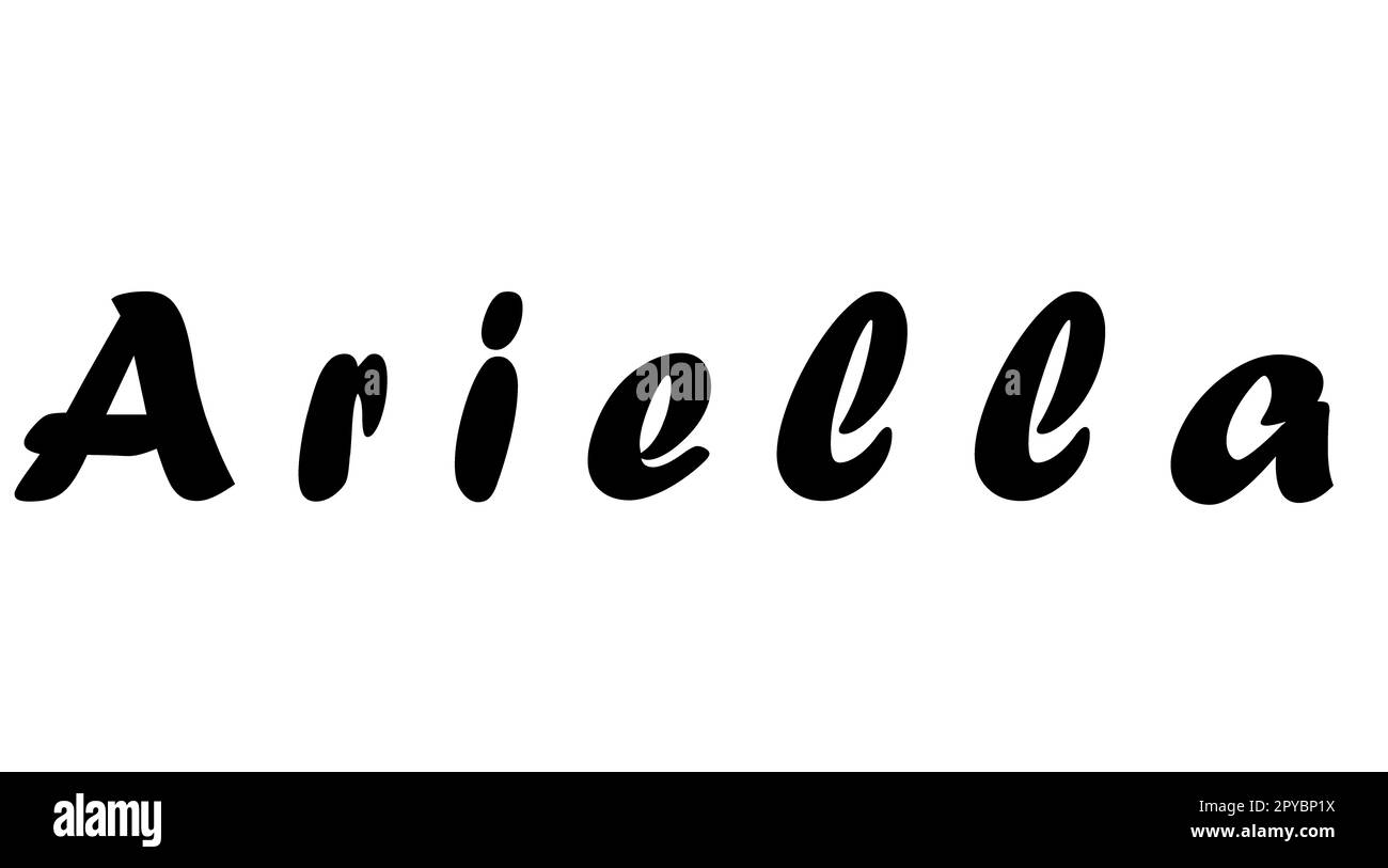 Simple text name design on white Stock Photo - Alamy