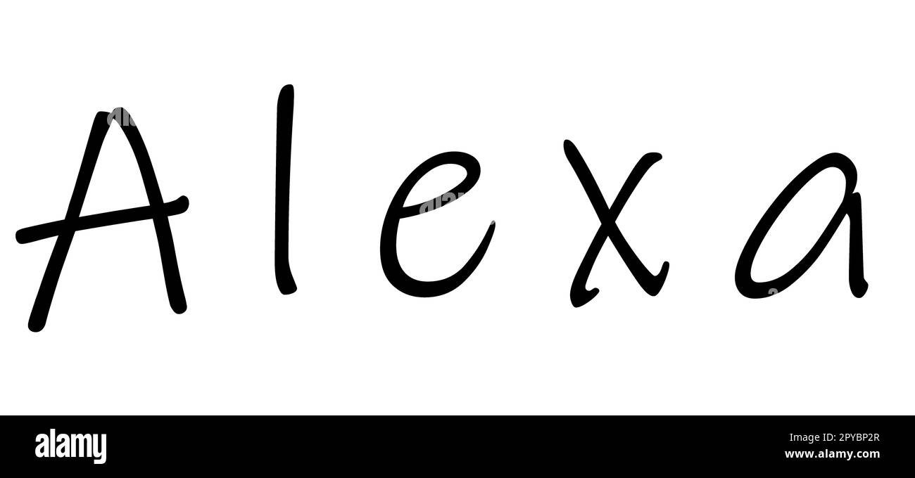 Alexa Name Design In Cursive
