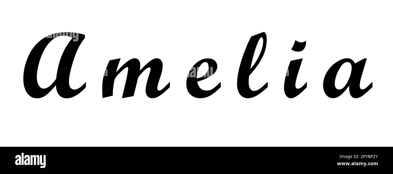 Simple text name design on white Stock Photo - Alamy