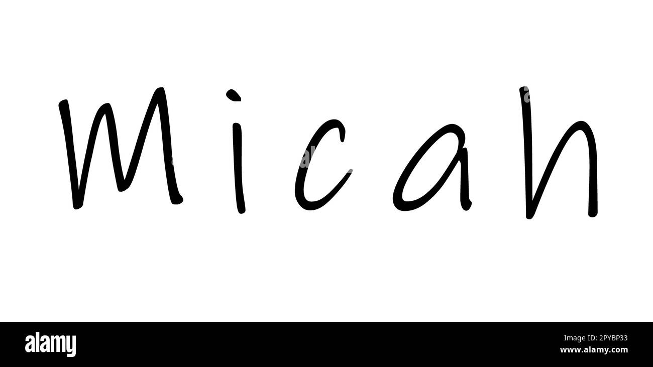 Simple text name design on white Stock Photo - Alamy