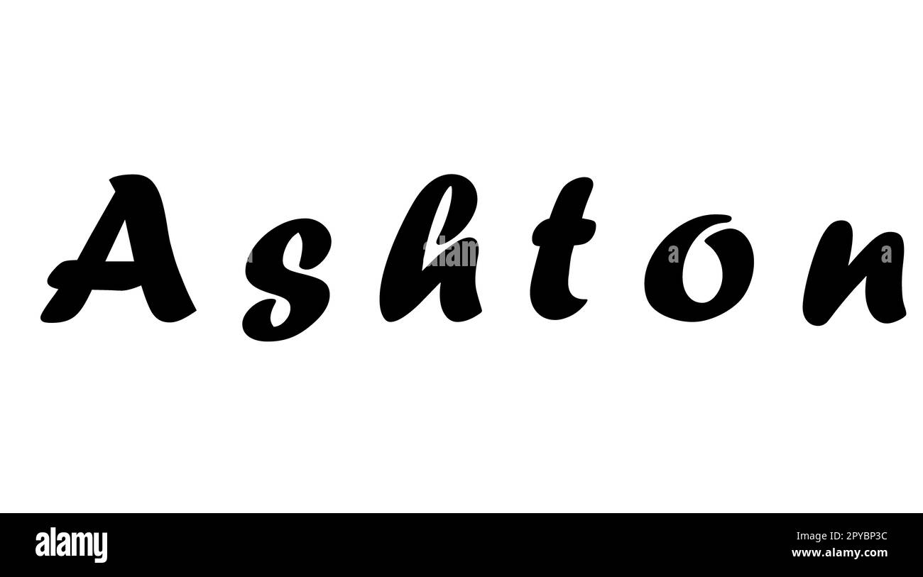 Simple text name design on white Stock Photo - Alamy