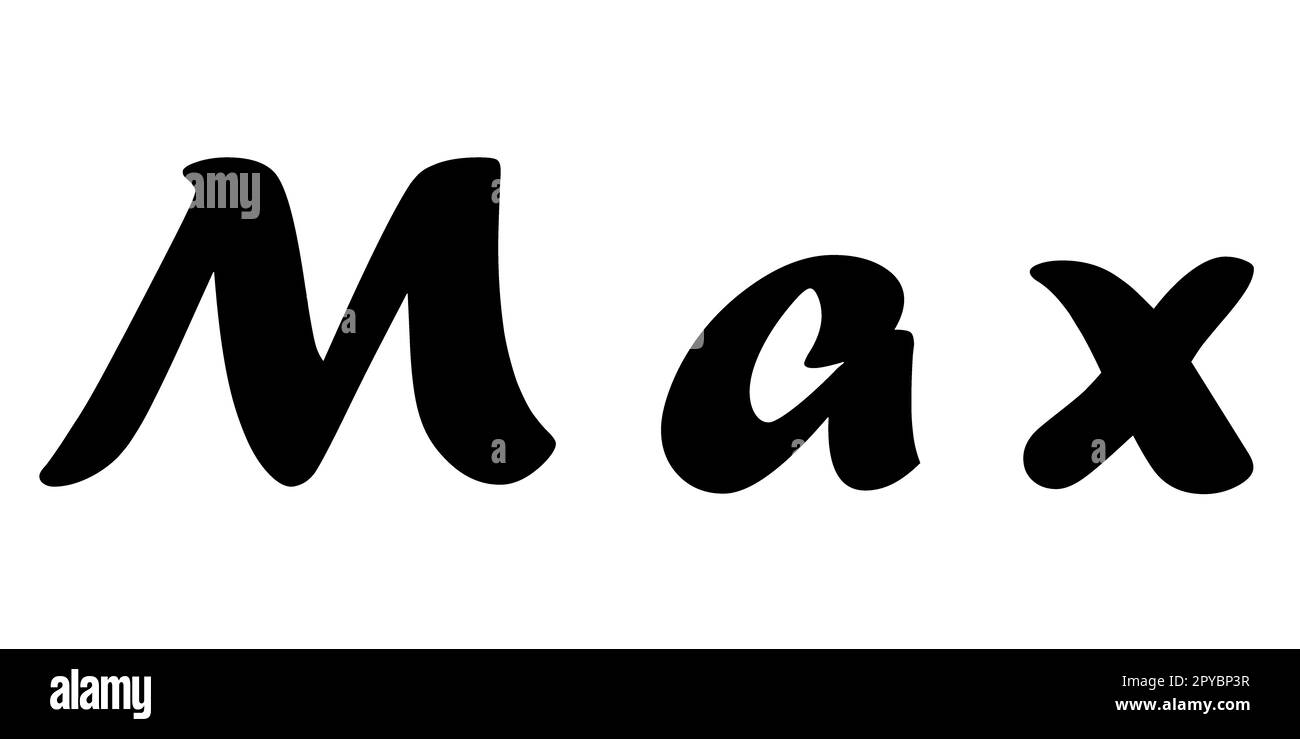 Simple text name design on white Stock Photo - Alamy