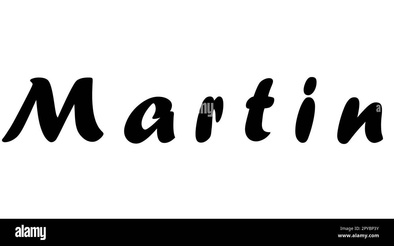 Simple text name design on white Stock Photo - Alamy