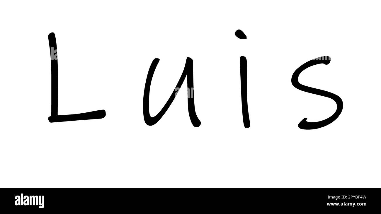 Simple text name design on white Stock Photo - Alamy