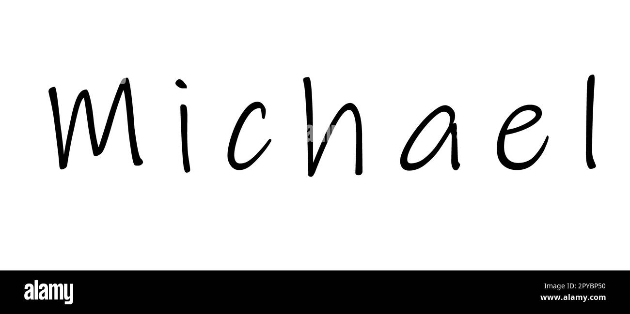 Simple text name design on white Stock Photo - Alamy