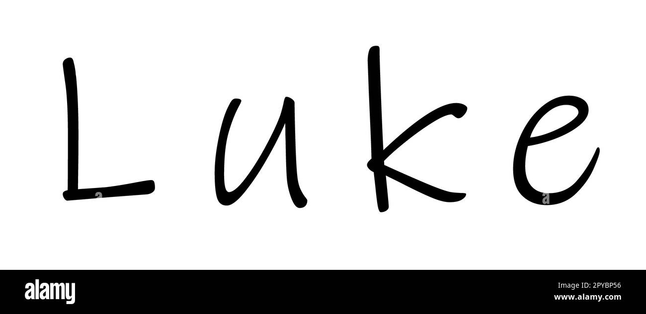 Simple text name design on white Stock Photo - Alamy